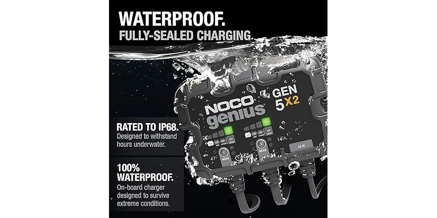 NOCO Genius GEN5X2 Smart Marine Battery Charger