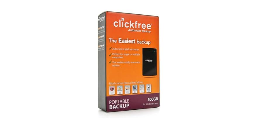 Clickfree 500GB Portable Backup Drive