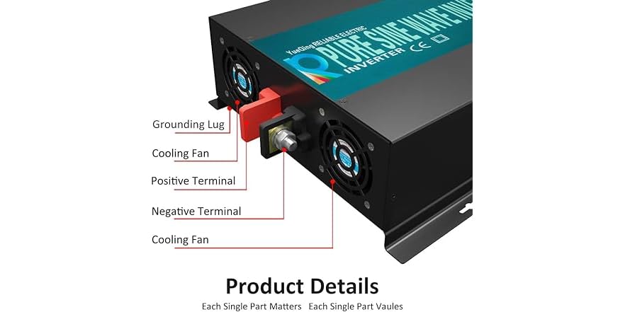 WZRELB 3000W 12V 110~120V Pure Sine Wave Solar Power Inverter