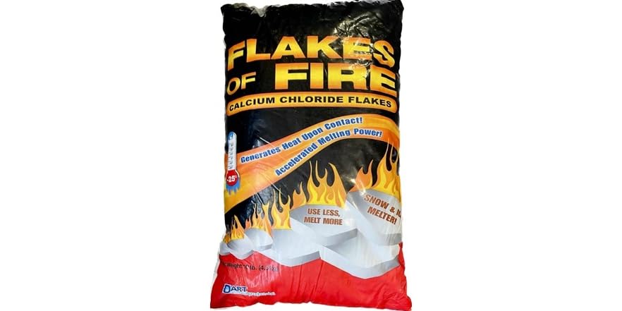 Flakes of Fire 10Lb, Calcium Chloride Ice Melt