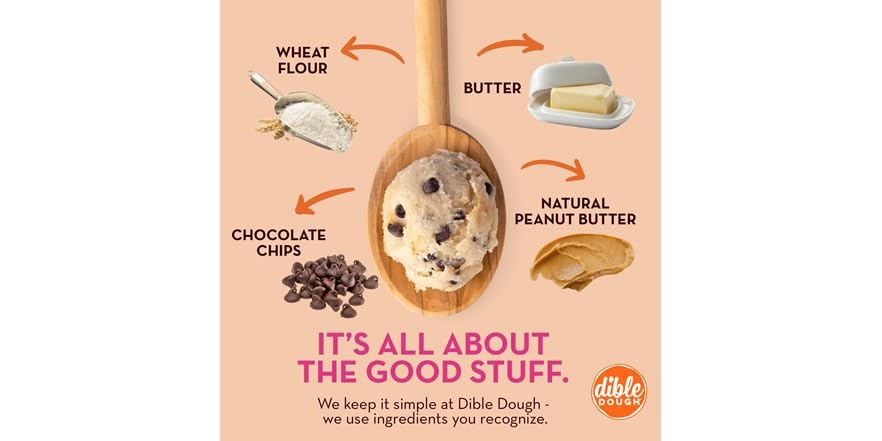 10Pk Dible Dough Shelf Stable Edible Cookie Dough