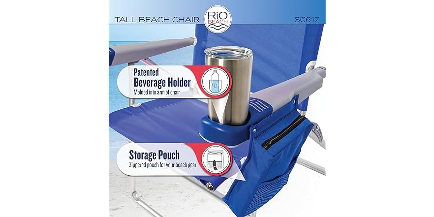 Rio Beach 4-Position Beach Chair 2-Pack