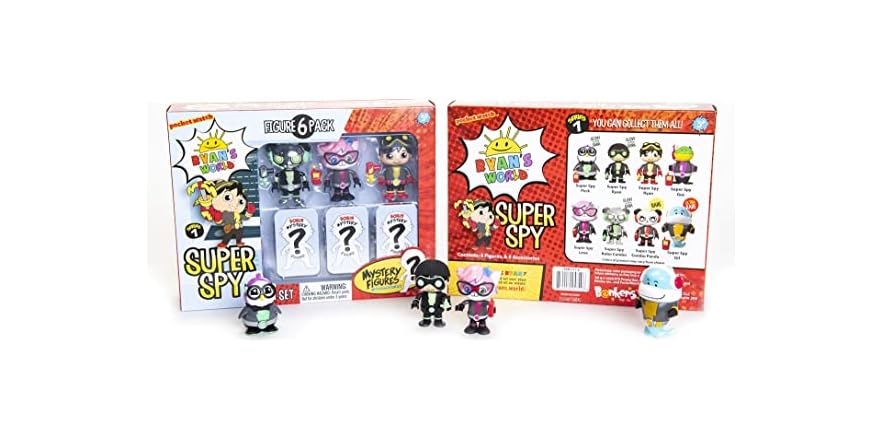 RYAN'S WORLD Super Spy 6-Pack Mystery Toys