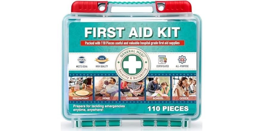 General Medi 110 Piece First Aid Kit (2 Pack)