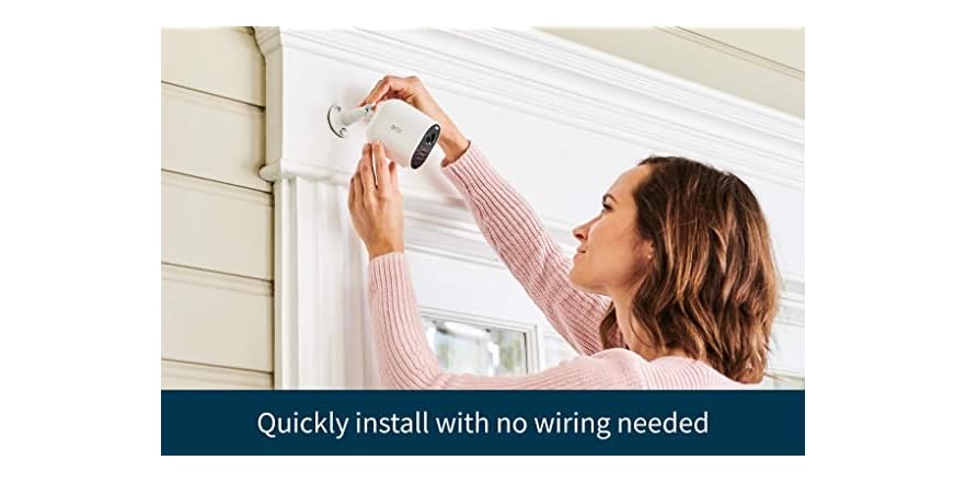 Arlo Essential Spotlight Camera, 3 Pack, Black (Open Box)