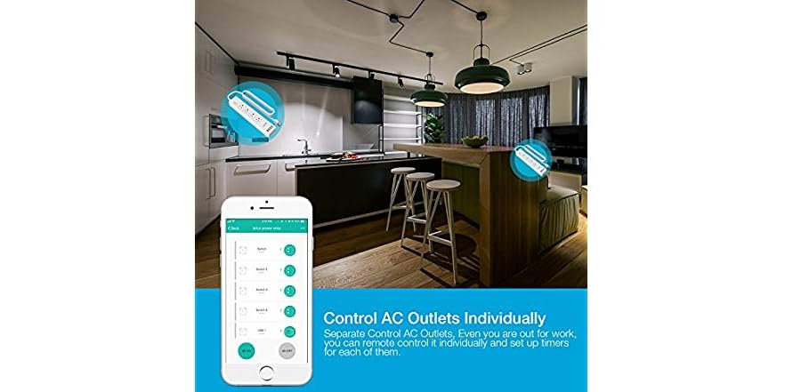 Lefun Wi-Fi Smart Power Strip - 4 Outlets, 4 USB