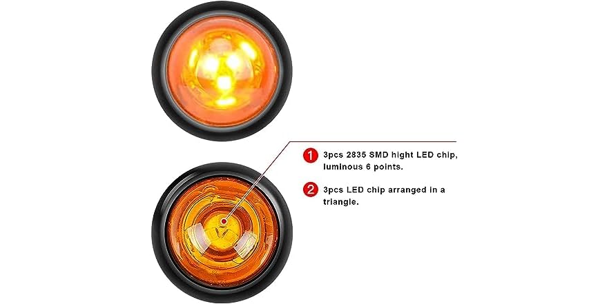 VL.VICTOR VL.VICTOR, 12 PCS 3/4 Inch Round LED Cl