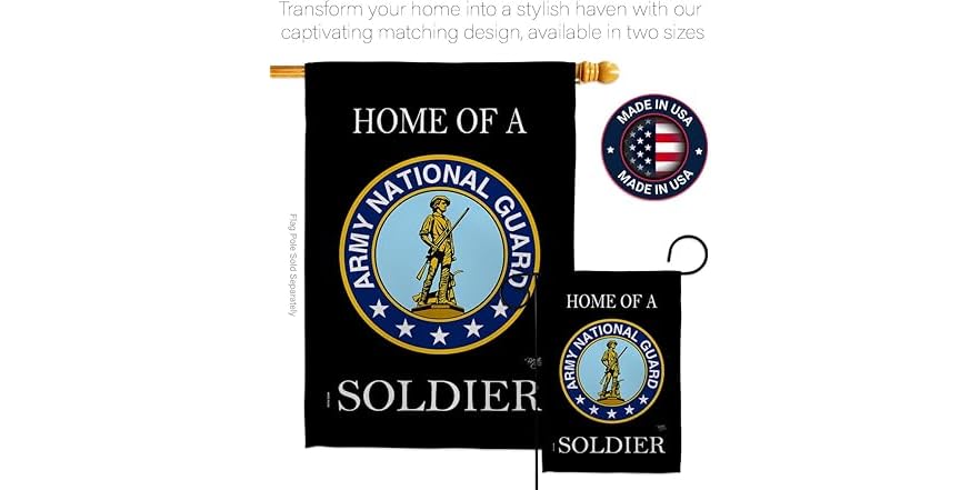 Home of National Guard Soldier Garden Flag - Armed Forces