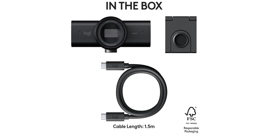 (NEW) Logitech MX Brio Ultra HD 4K Streaming Webcam