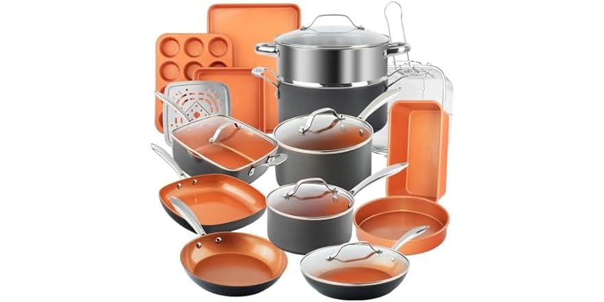 GOTHAM STEEL Pro 20-Piece Pots & Pans Set