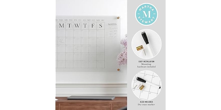 Martha Stewart Grayson Acrylic Wall Cale