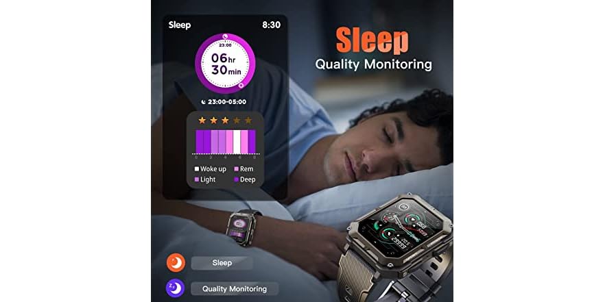 meoonley Military Rugged Smartwatch (Open Box)