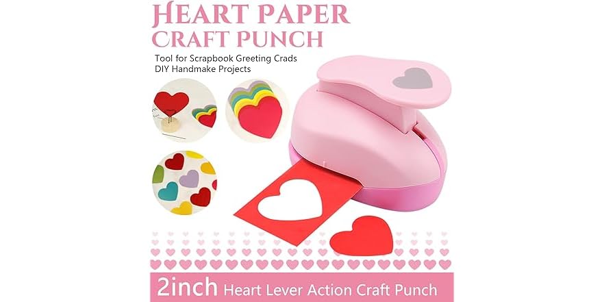 2 Inch Heart Shaped Hole Punch