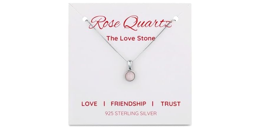 R-Naya Rose Quartz Gemstone Necklace