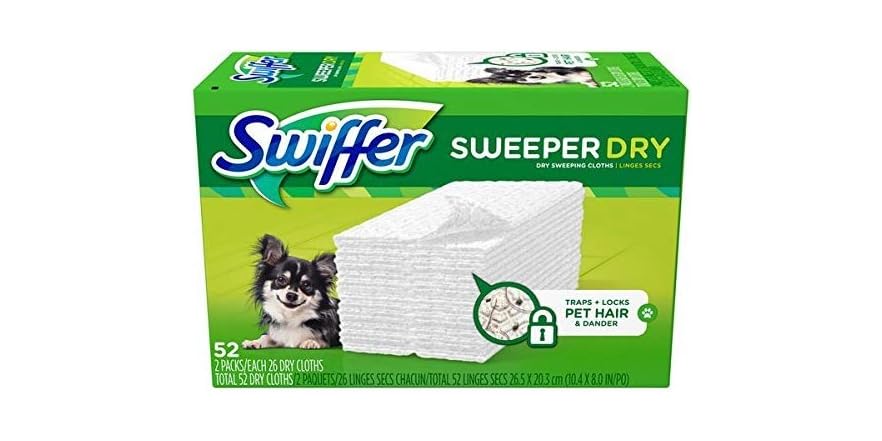 Swiffer Sweeper Dry Pad Pet 52 Count Box