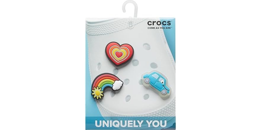 Crocs Jibbitz 3-Pack Rainbow Shoe Charms