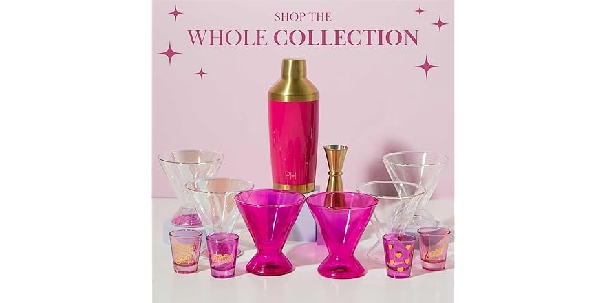 Paris Hilton 2-Piece Martini Glass Set