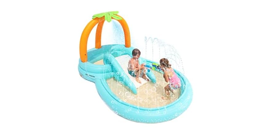 Evajoy Inflatable Play Center Kids Pool w/ Slide