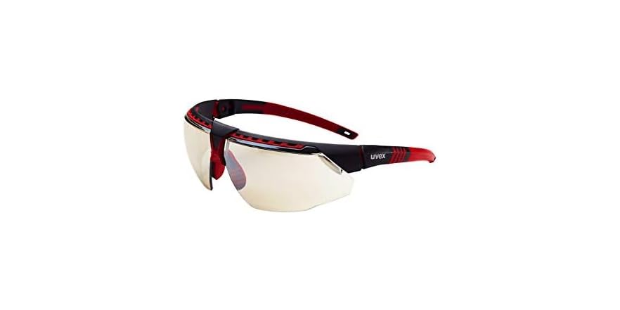 Uvex Honeywell Uvex by Avatar Safety Glasses, Red Frame with