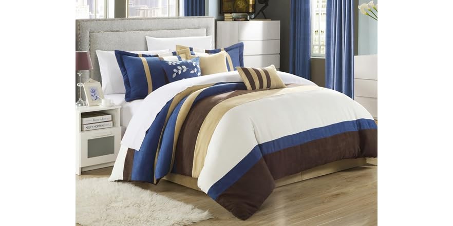 Cathy 11-Piece Microsuede Comforter Set