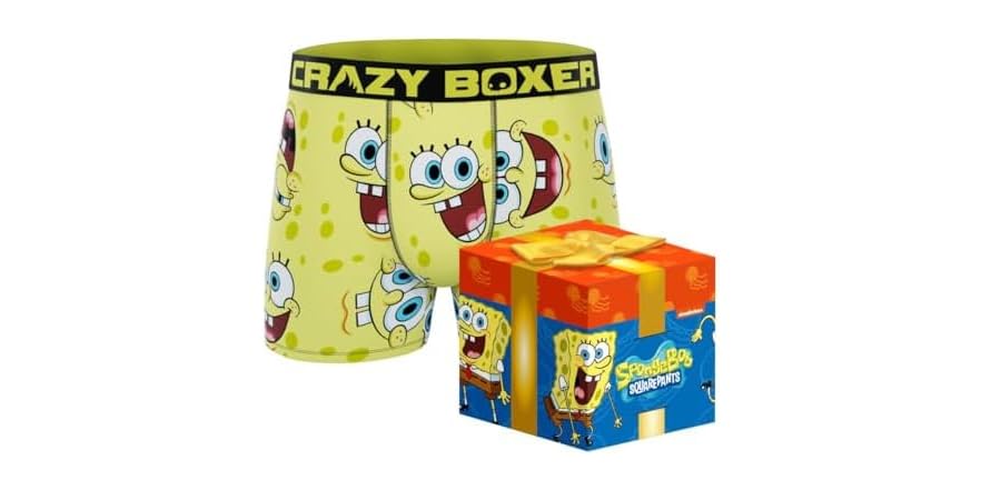 CRAZYBOXER Men's SpongeBob Boxer Briefs