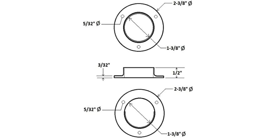 Design House Stamped Closet Pole Socket
