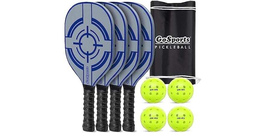 GoSports Pickleball Set with 4 Paddles