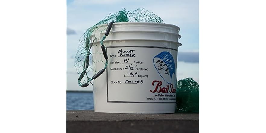 Bait Buster Mullet Cast Nets (12 ft. Radius)