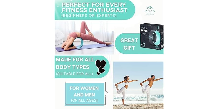 Yoga Back Roller Wheel & Straps Set