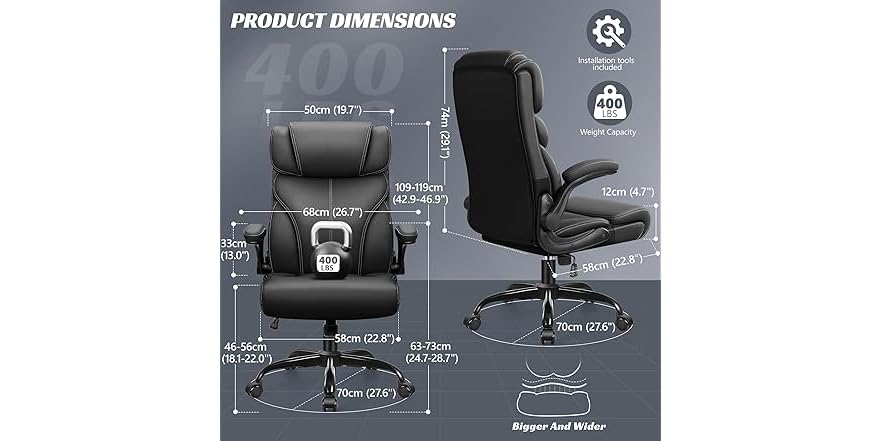 Office Chair, Ergonomic Big and Tall Computer Desk Chairs (Open Box)