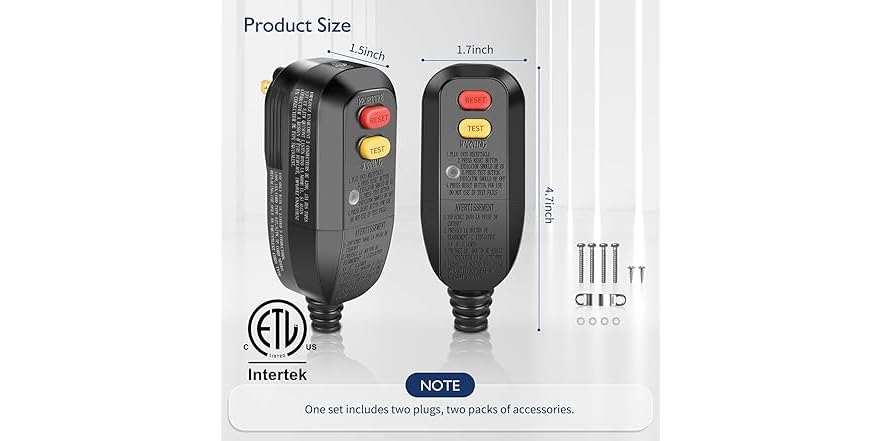 2 Pack GFCI Plug Adapter Replacement