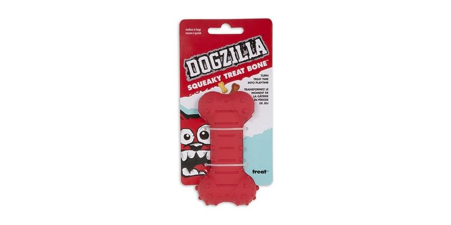 Petmate Dogzilla Squeaky Bone Chew Toy Medium