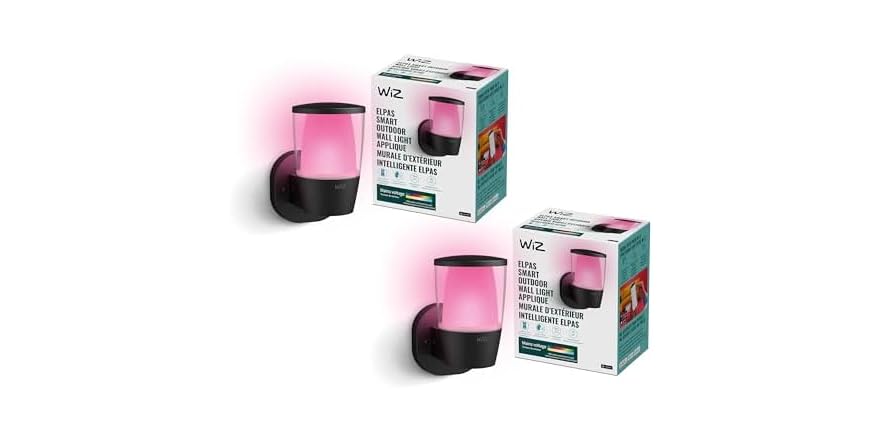 WiZ Connected LED Smart Color Changing Elpas Wall Light - Pack of 2