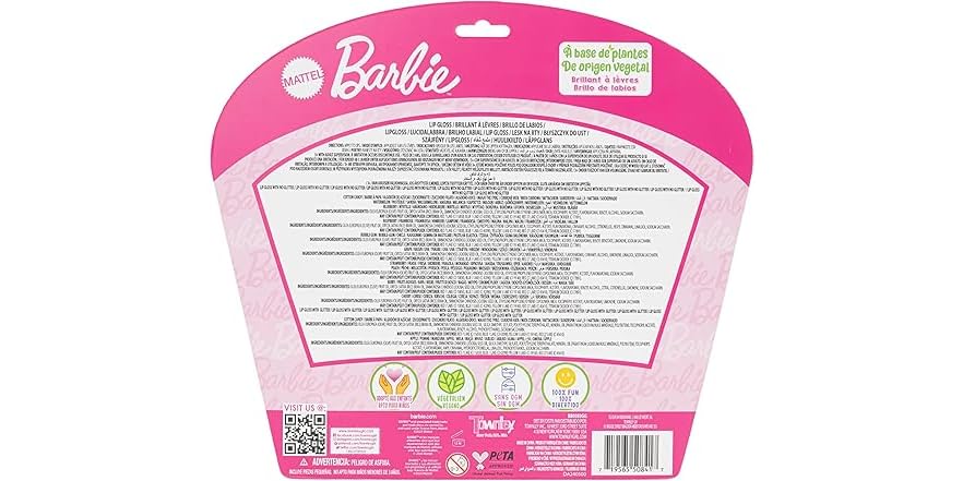 Barbie 12 Piece Plant Based Lip Gloss