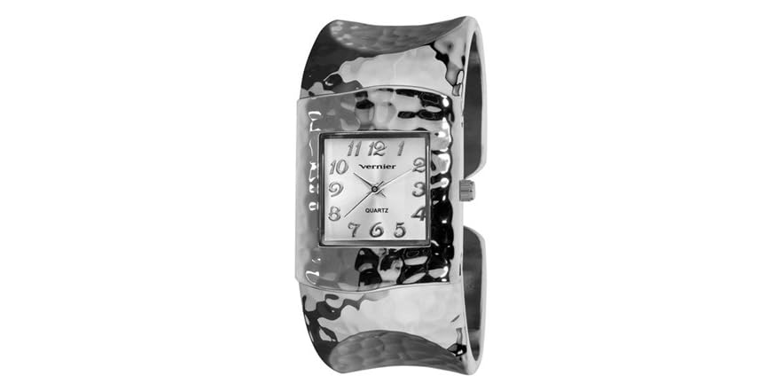 Vernier Women's Hammered Bangle Watch (Open Box)