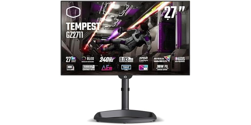 (NEW) Cooler Master Tempest 27” QHD OLED Monitor (Open Box)