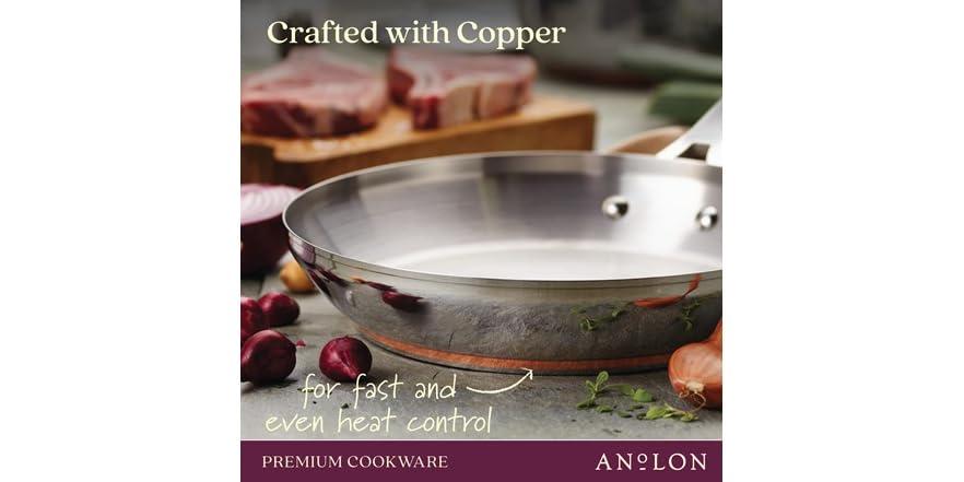 Anolon 11PC Stainless Steel & Hard Anodized Set