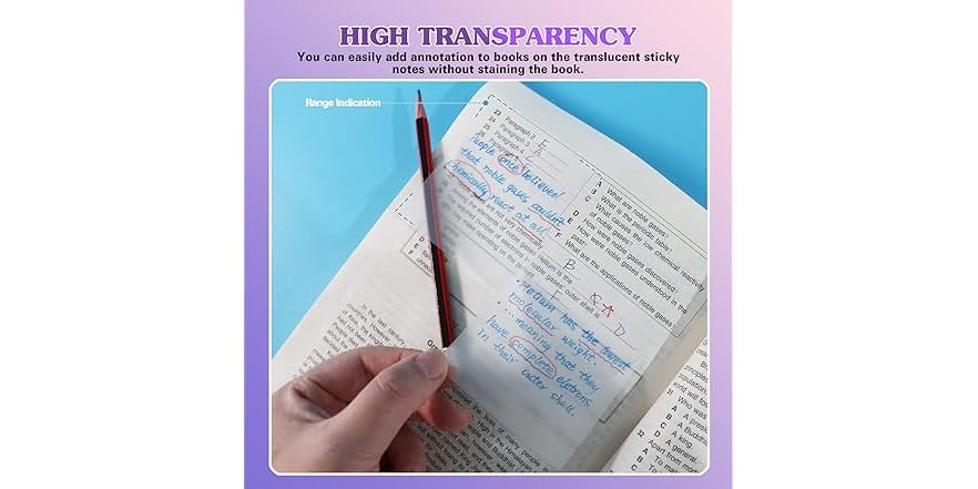 Transparent Sticky Notes - 3x3 Inch