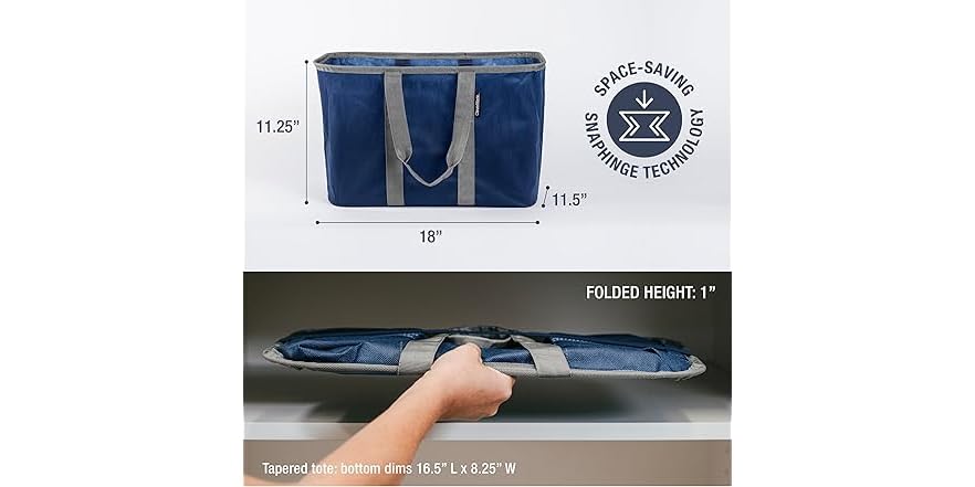 CleverMade Collapsible EcoBasket Tote - 30L