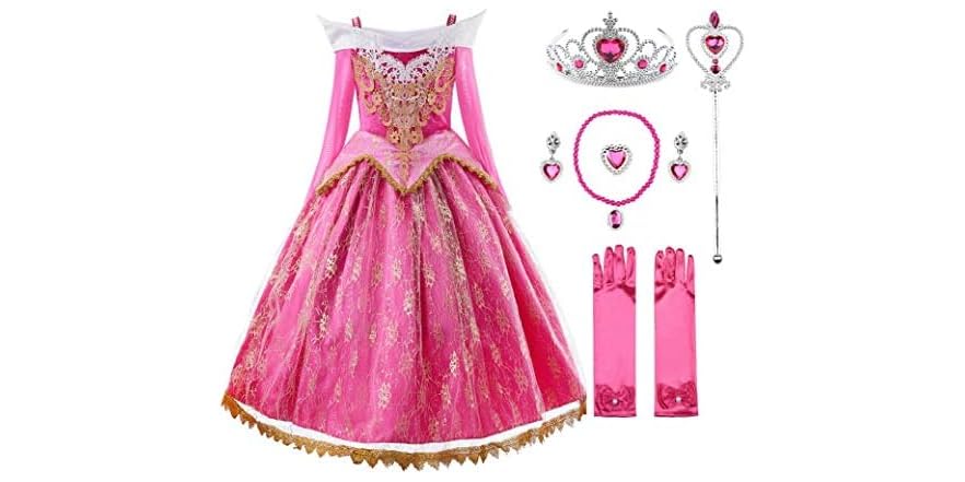Girls Fancy Dress Up Princess Costume