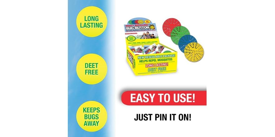 Insect Repelling Bug Buttons