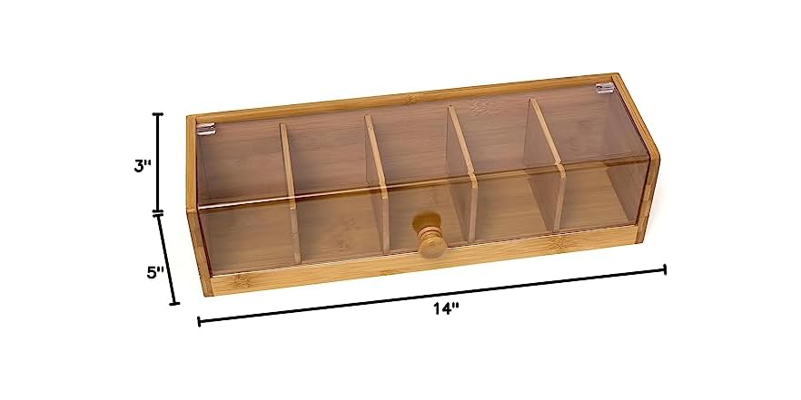 Lipper International Bamboo Tea Box
