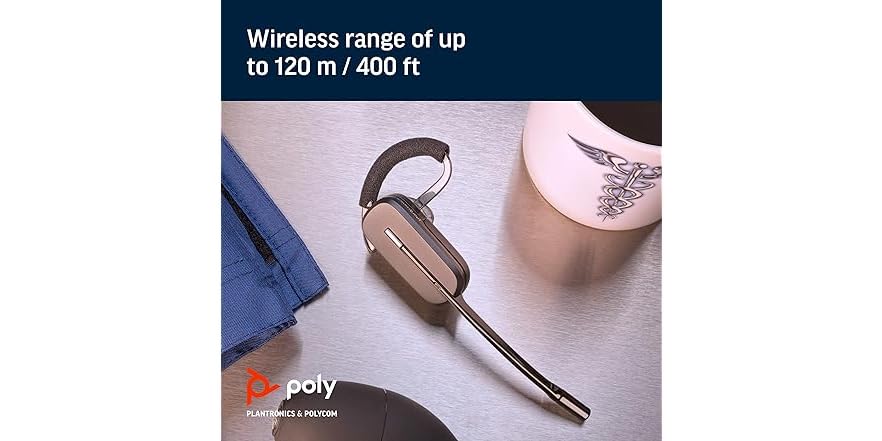 Plantronics - CS540 Wireless DECT Headset (Poly) - Single Ear (Mono ...