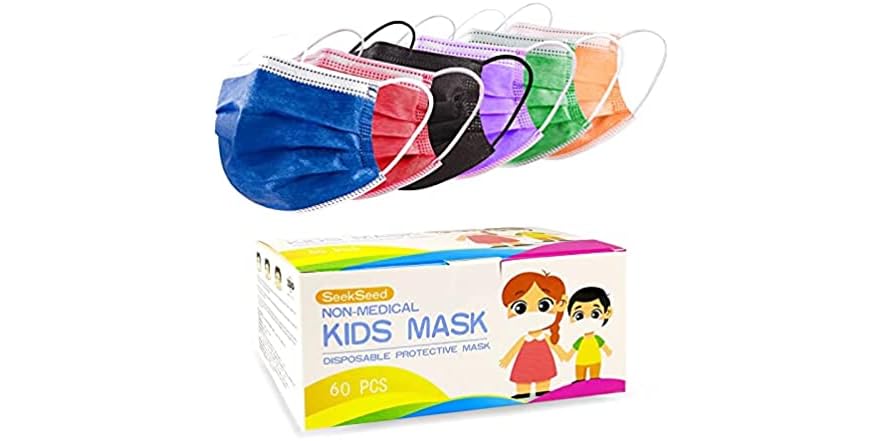60PCS Kids Disposable Face Masks