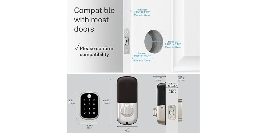 Yale Keyless Entry Touchscreen Deadbolt- Satin