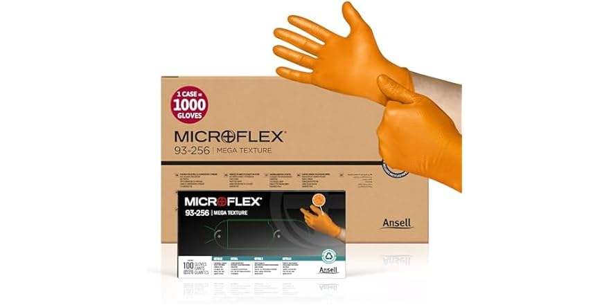 Ansell Microflex 93-256 Mega Texture Gri