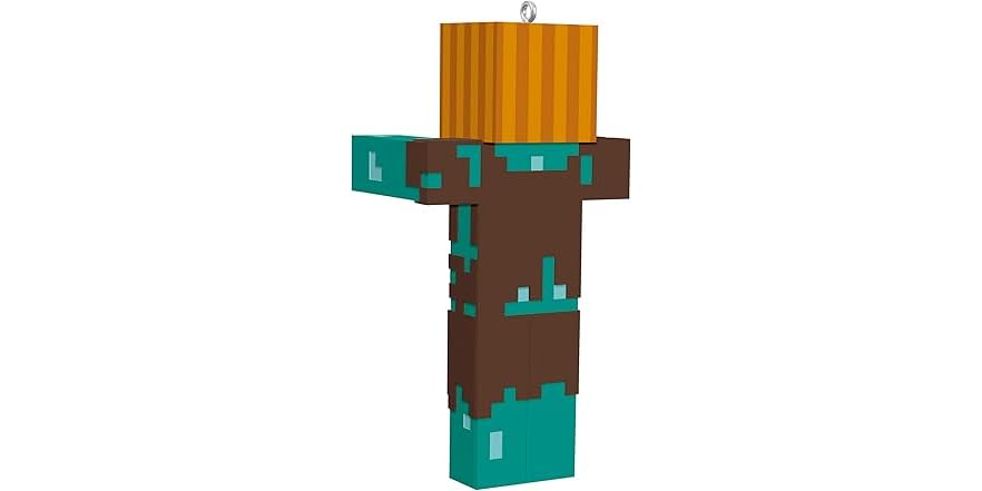 Hallmark Minecraft Drowned w/Pumpkin Ornament