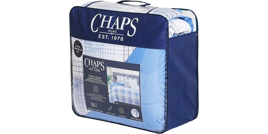 Chaps Bed-in-a-Bag 8-Piece Comforter Set