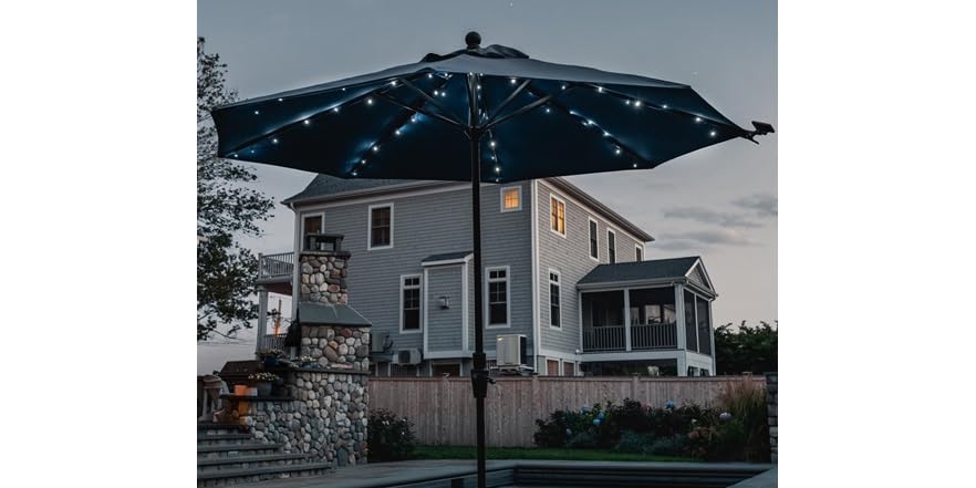 Solar Outdoor Umbrella String Lights