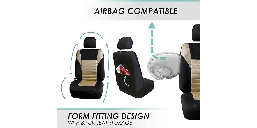 FH Group Car Seat Covers 3D Air Mesh